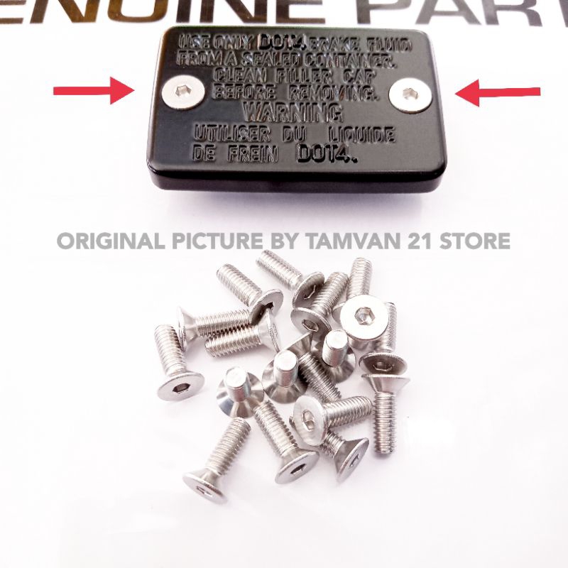 Jual SEPASANG BAUT STAINLES TUTUP MASTER REM DEPAN NINJA RR R HONDA YAMAHA DLL | Shopee Indonesia