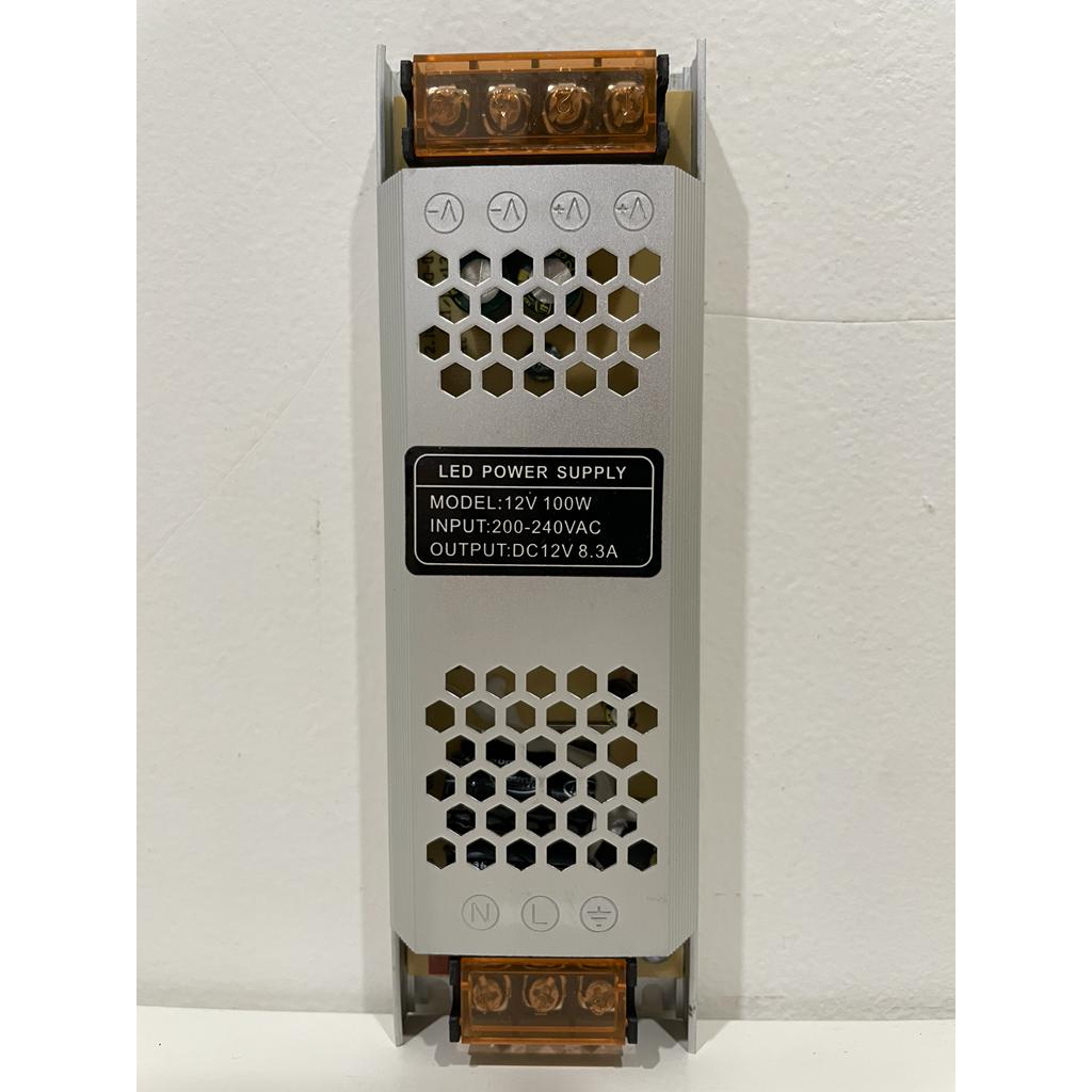 Jual Power Supply LED Slim DC 12V 100W / Trafo DC 12 Volt 8.3 Ampere ...