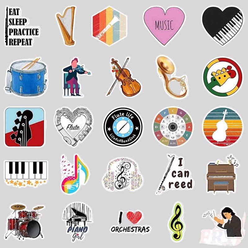 Jual Stiker Musik Orkestra Aksesoris Pernak Pernik Music Gift ...