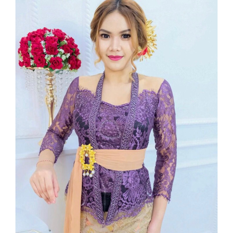 Jual Kebaya jadi brokat modif tile payet kancing klepet | Shopee Indonesia