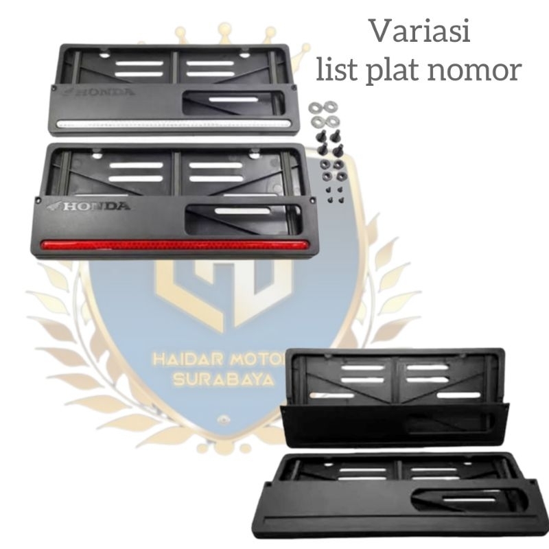 Jual Cover dudukan plat nomor model ori honda hitam polos twotone Cover ...