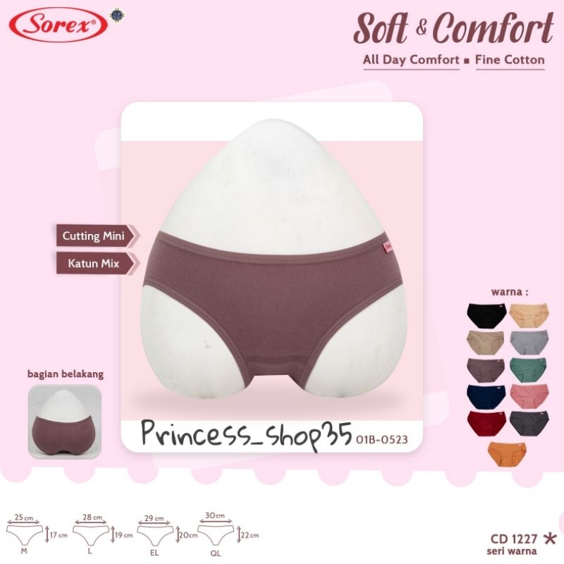 Jual Celana Dalam Wanita Sorex 1227 Cd Wanita Sorex Katun 1227 Cutting Mini | Shopee Indonesia