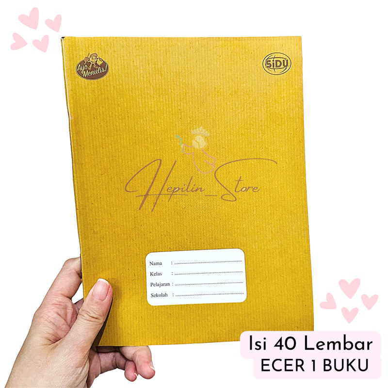 Jual Buku Tulis SIDU 40 Lembar ECER 1 BUKU / Buku Tulis Sampul Netral ...