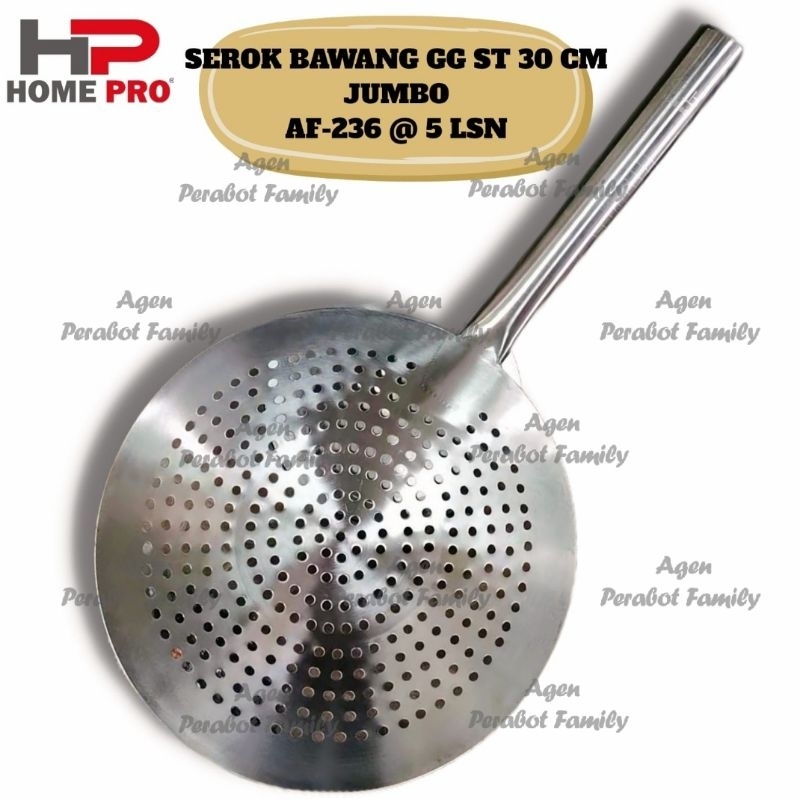 Jual Serokan Masak Gorengan Restoran / Serok Bawang Stainless 30 cm ...