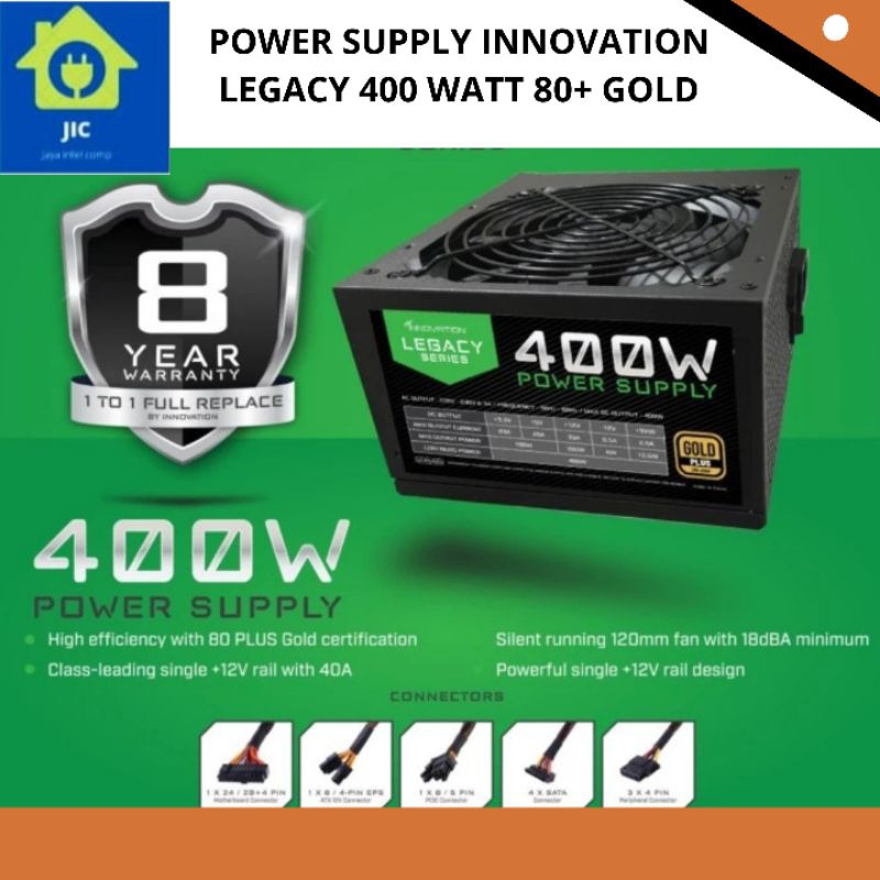 Jual POWER SUPPLY INNOVATION LEGACY 400 WATT 80+ GOLD | Shopee Indonesia