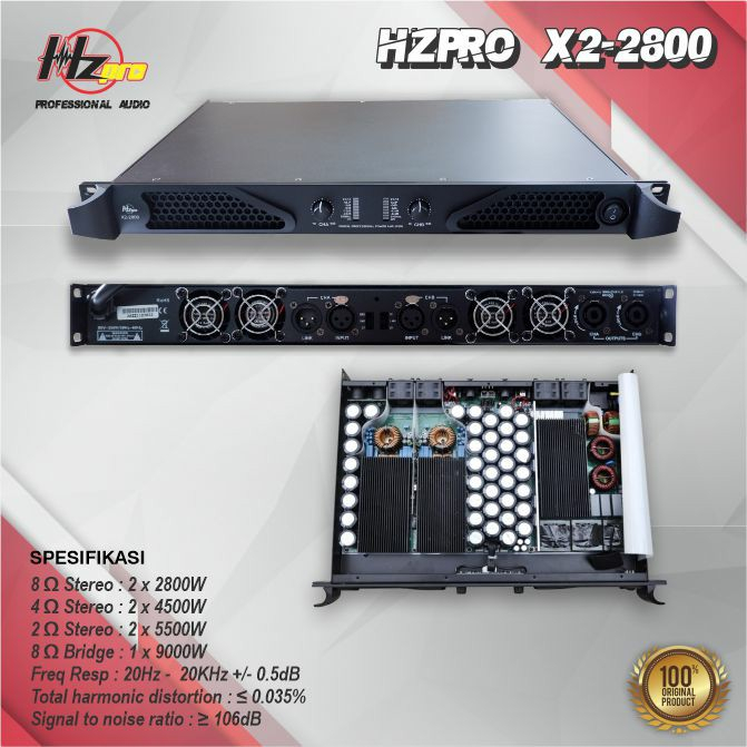 Jual POWER AMPLIFIER HZ PRO X2-2800 ORIGINAL | Shopee Indonesia