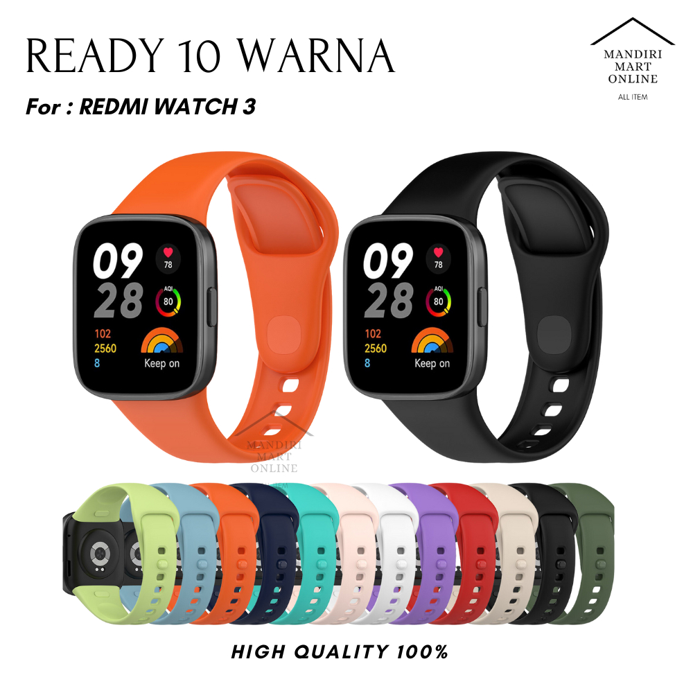 Jual Strap Redmi Watch 3 Tali Pengganti Xiaomi Redmi Smartwatch 3 Bahan Silicone | Shopee Indonesia