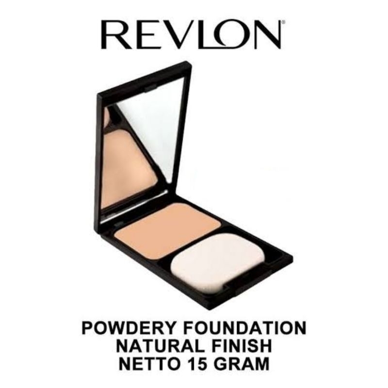Jual Revlon Natural Finish Powdery Foundation 15 GR | Shopee Indonesia