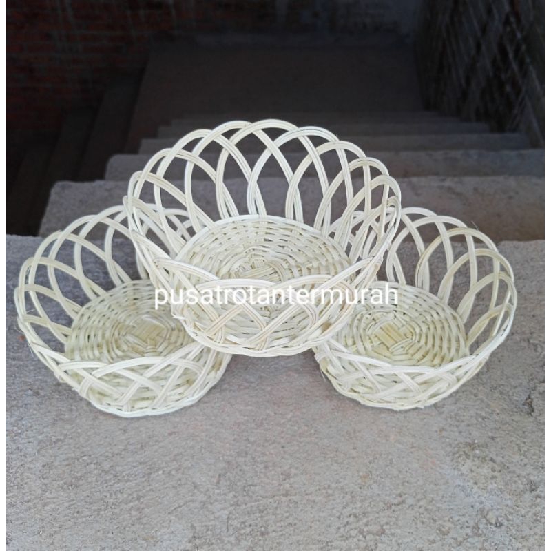 Jual kiring rotan diameter 15 cm keranjang rotan hantaran buah ukuran ...
