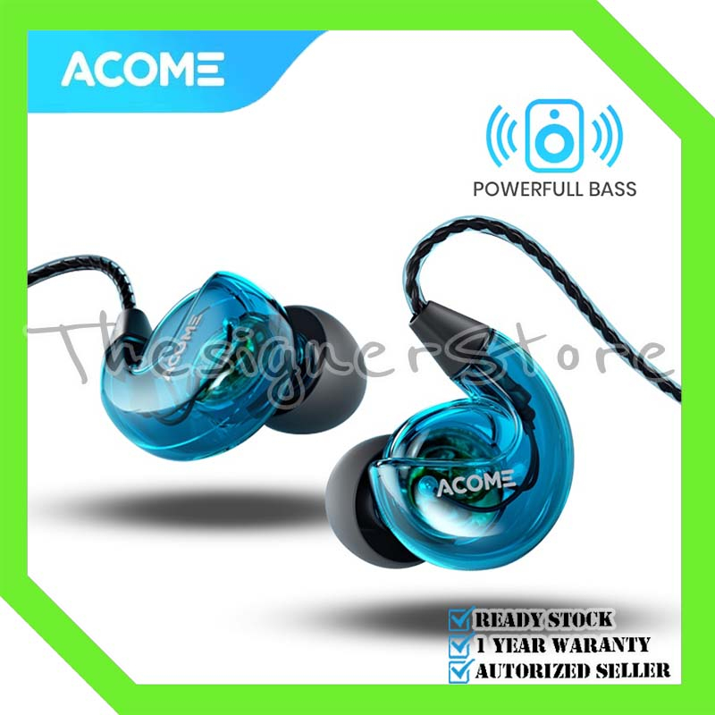 Jual ACOME ACE01 3D Subwoofer Earphone Powerfull Bass Transparent Black ...