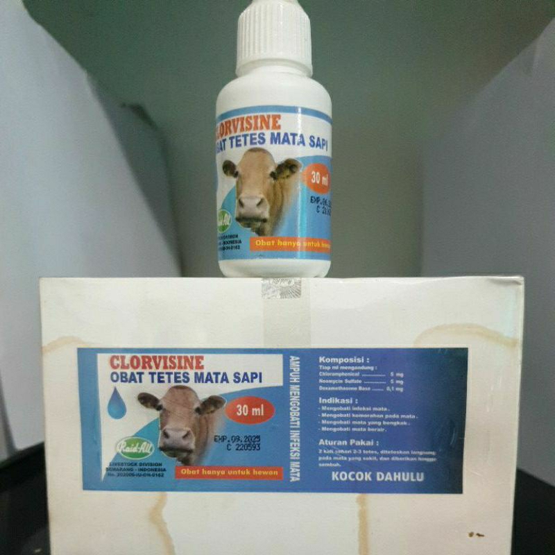 Jual Tetes mata clorvisine sapi obat tetes mata sapi ukuran 30ml ...