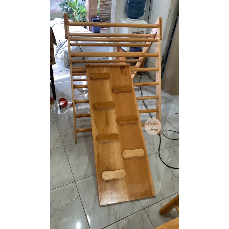 Jual Wooden Toys Pikler Triangle / Pikler Kayu / Panjatan Anak ...
