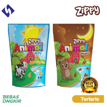 Jual Zippy Animal Susu dan Cokelat Pouch 30 g | Shopee Indonesia