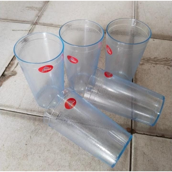 Jual FJS - 1 lusin gelas mika 600 ML | gelas mika alexis | Shopee Indonesia