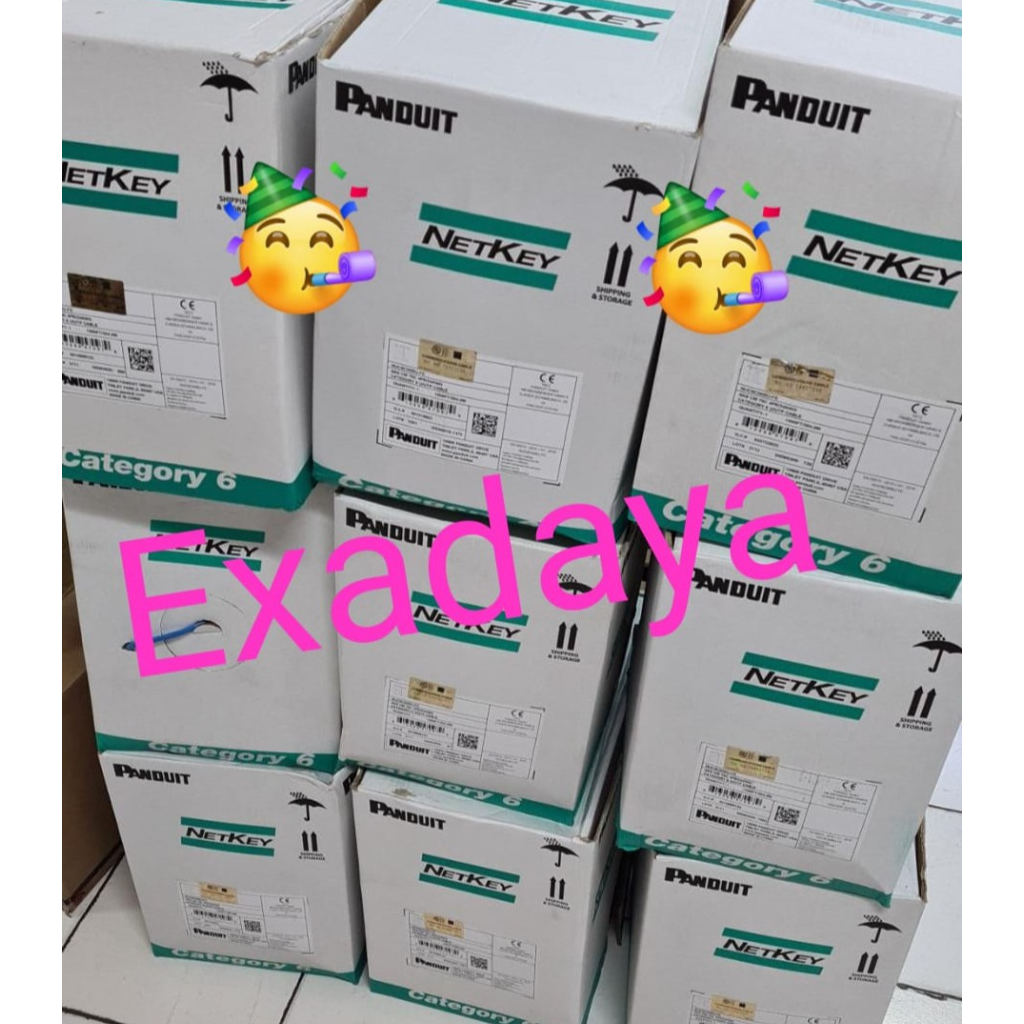 Jual Panduit Kabel Lan Utp Cat6 / Cat 6 Blue ( Netkey NUC6C04BU-FE ...
