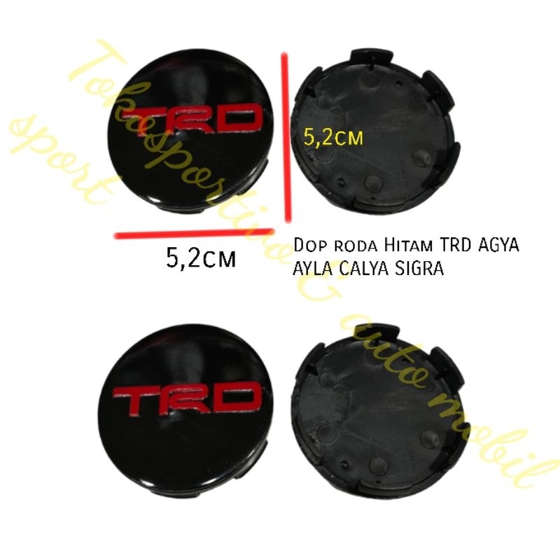 Jual DOP RODA VELG TUTUP AS RODA TRD HITAM CALYA SIGRA AGYA AYLA ...