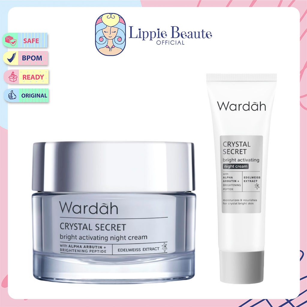 Jual WARDAH - Crystal Secret Bright Activating Night Cream 15 ml dan 30 ...