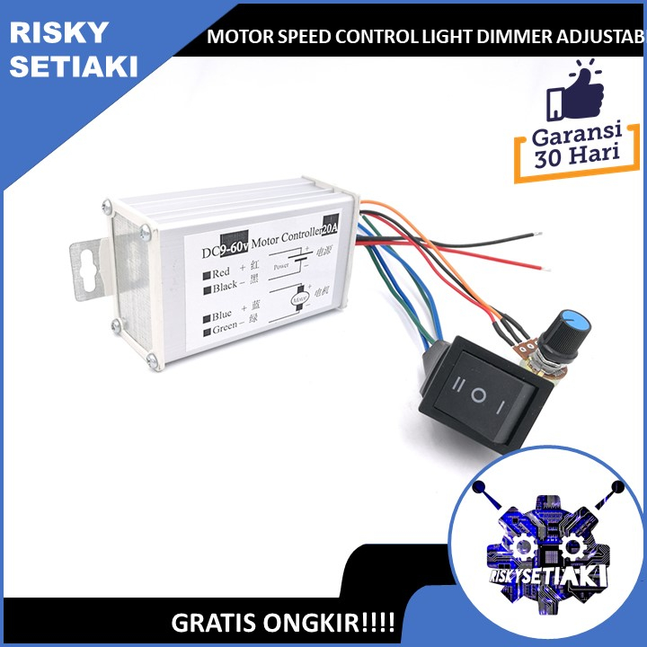 Jual MOTOR SPEED CONTROL LIGHT DIMMER ADJUSTABLE PWM DC 9 - 60V 20A ...