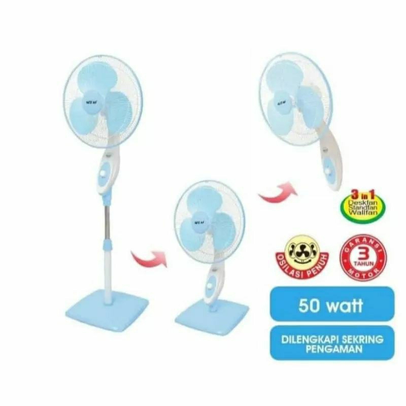 Jual Kipas Angin Berdiri Duduk Dinding Stand Desk Wall Fan Sekai SFN ...