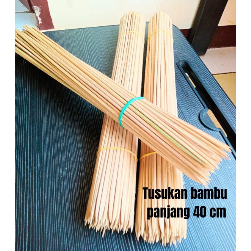 Jual Tusukan Buket /Tusuk Sate Bambu Panjang 40cm Isi 100 cm | Tusuk ...