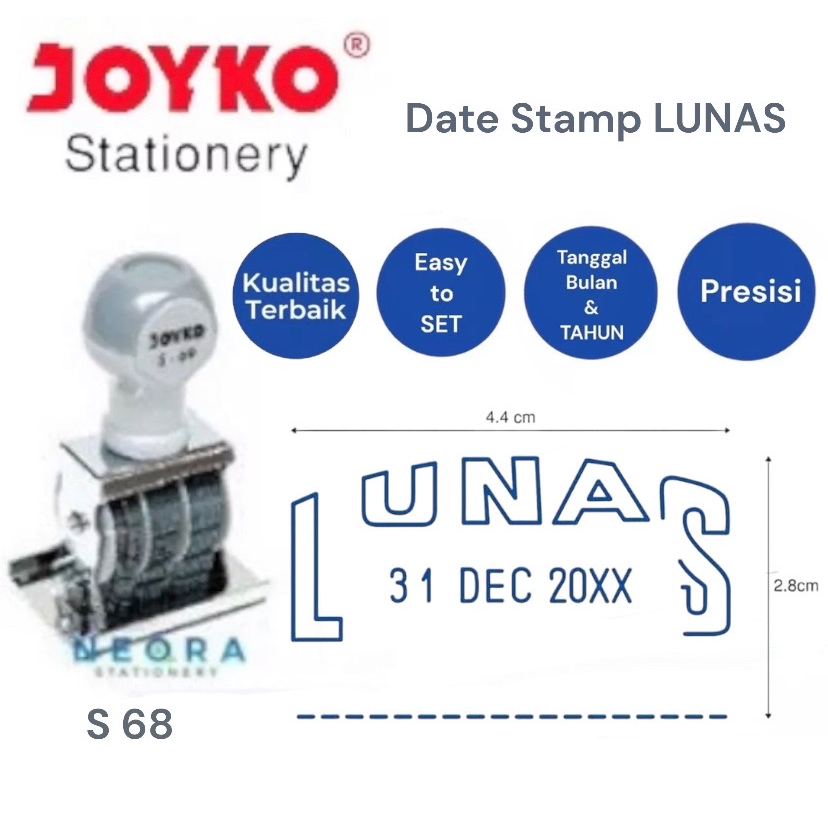 Jual Joyko Date Stamp | Tanggal Lunas S-68 | Shopee Indonesia