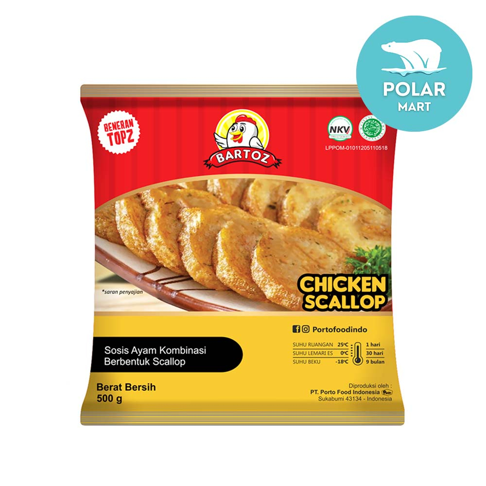 Jual Bartoz Chicken Scallop Sosis Ayam 500 Gram (FROZEN FOOD BANDUNG ...