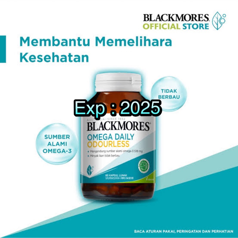 Jual Blackmores Omega Daily Odourless 30 & 60 Tablet Kapsul Lunak ...