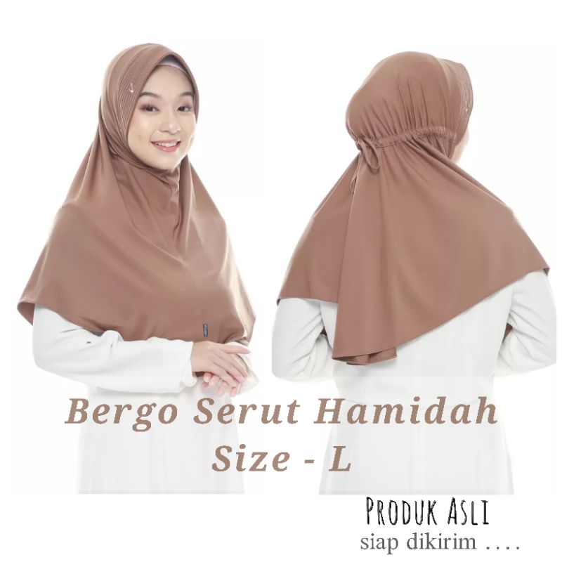 Jual BERGO SERUT HAMIDAH ORIGINAL SIZE L / JILBAB INSTAN / HIJAB SERUT INSTAN | Shopee Indonesia