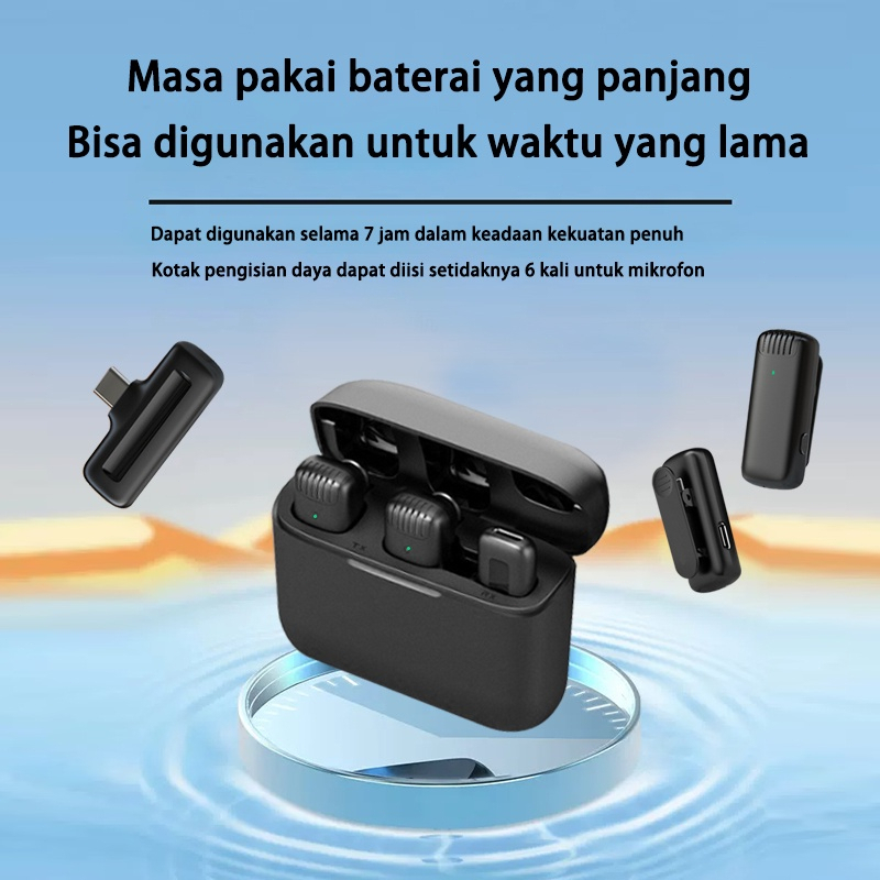 Jual J11/J13Mikrofon Lavalier Nirkabel Wireless Dual Lavalier Microphone Plug & Play Lapel Mic ...