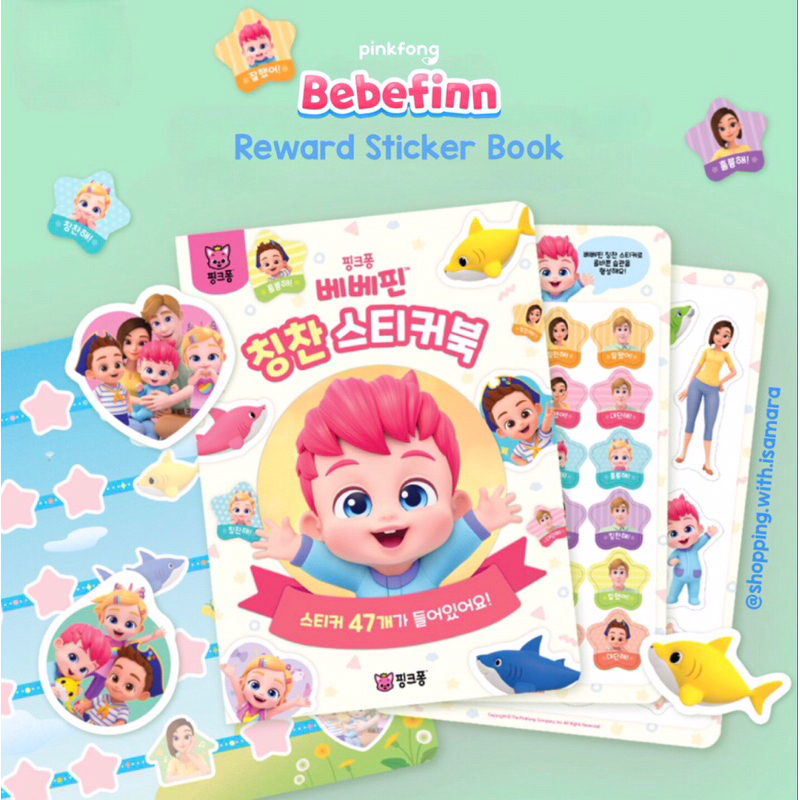Jual Pinkfong Bebefinn Reward Sticker Book / Buku Stiker Anak | Shopee ...