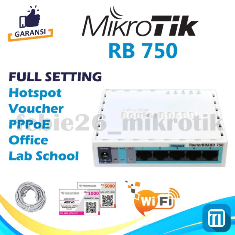 Jual MikroTik RB750 Full Setting Hotspot Voucher RT RW Net | Shopee ...