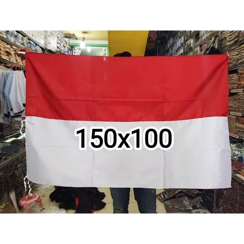 Jual bendera merah putih ukuran 150x100 biasa ukuran real 138x90 ...