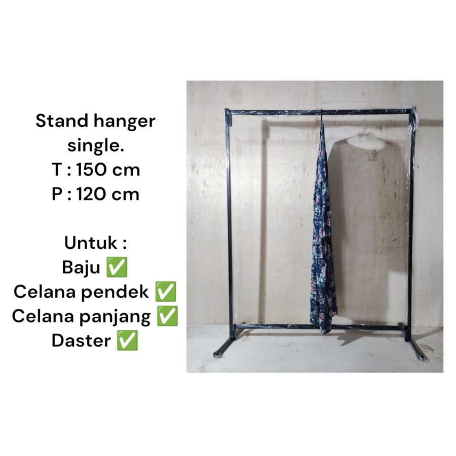 Jual STAND HANGER PAKAIN SINGLE UKURAN 150 X 120 CM | Shopee Indonesia