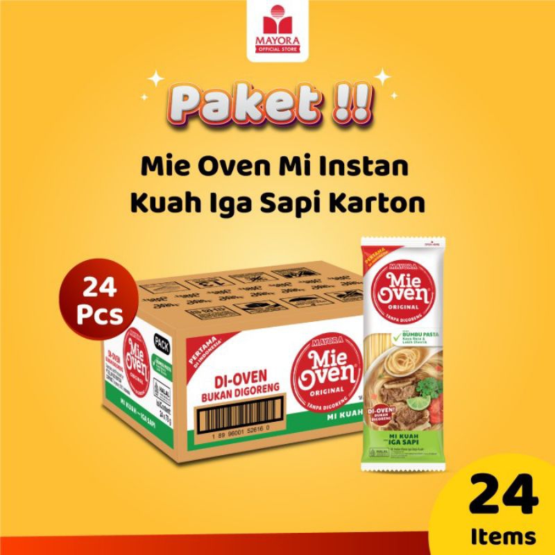 Jual Mie Oven MAYORA Mie Kuah Iga Sapi (Harga 1 dus isi 24) | Shopee ...