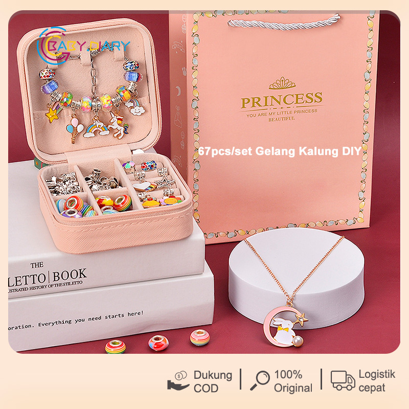 Jual [COD] 67pcs/set Gelang DIY / kotak hadiah set gelang kreatif anak ...