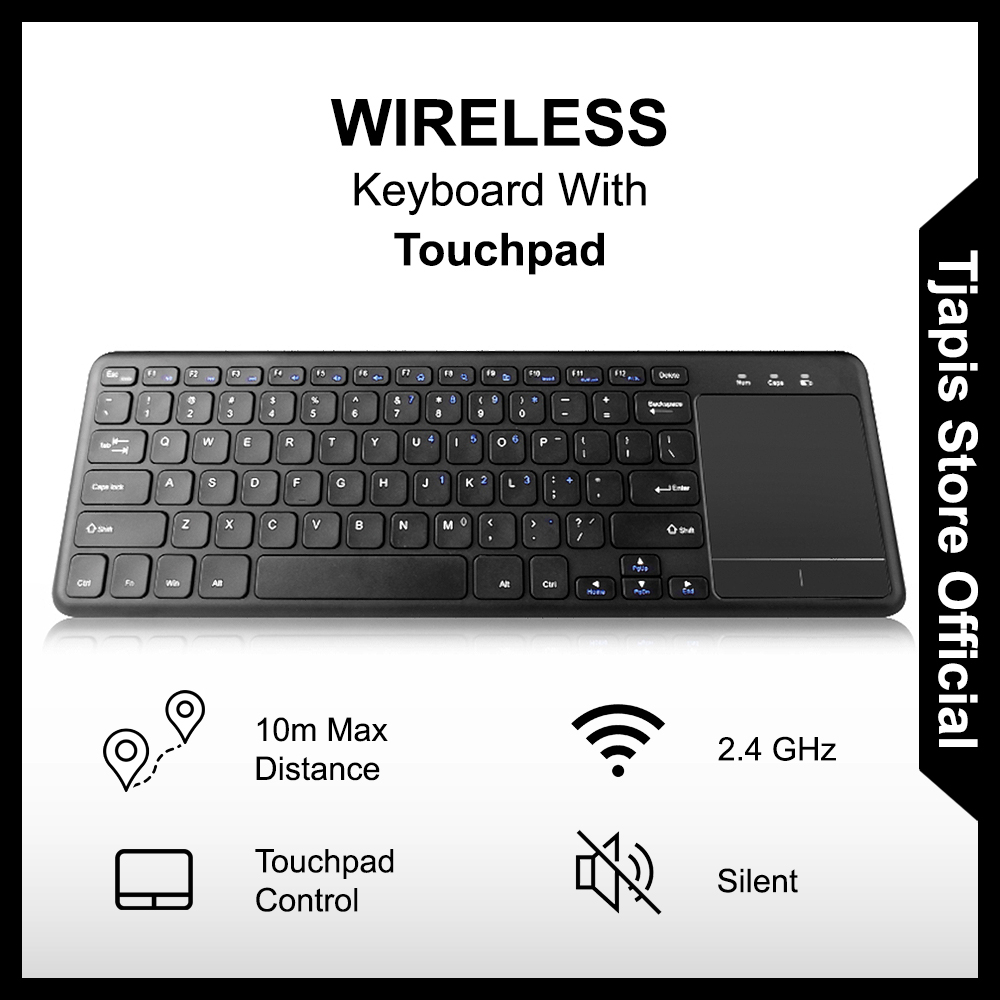 Jual KEYBOARD WIRELESS QWERTY DENGAN TOUCHPAD - Q63 | Shopee Indonesia