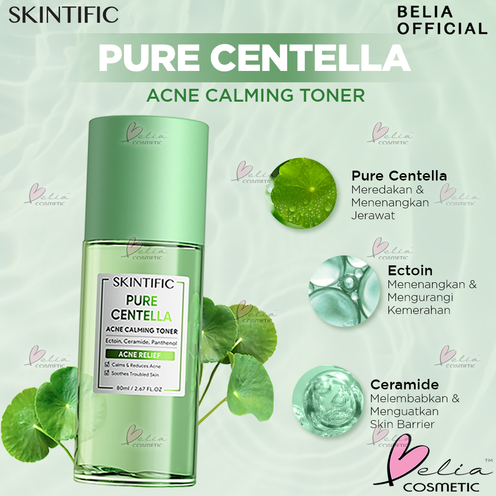 Jual BELIA SKINTIFIC Pure Centella Acne Calming Toner 80ml | Toner Muka ...