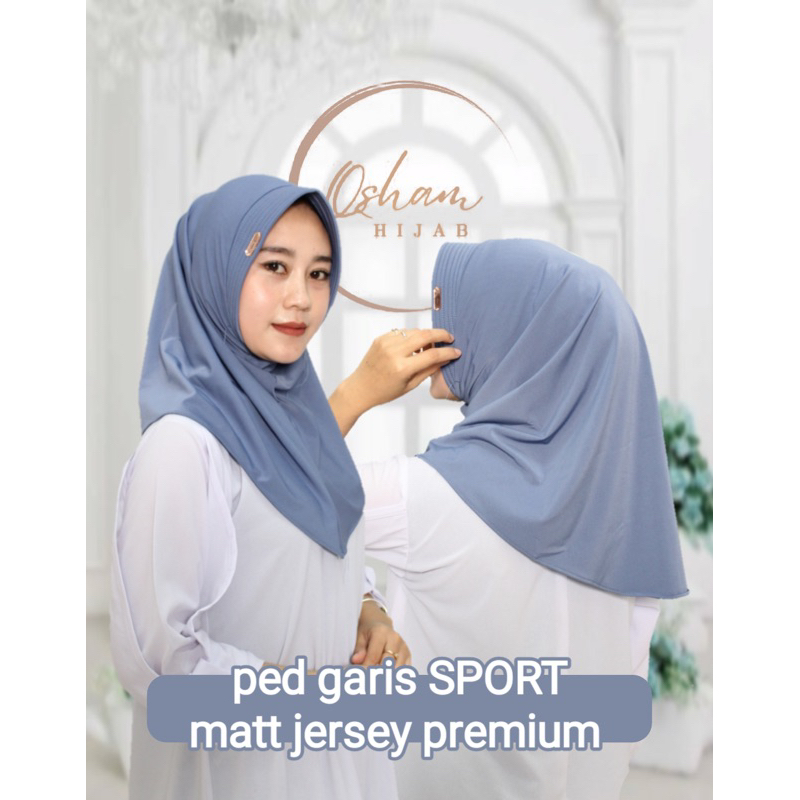 Jual JILBAB SPORT BERGO PED GARIS/HIJAB BERGO/BERGO PED MATT JERSEY PREMIUM BY QSHAM HIJAB ...