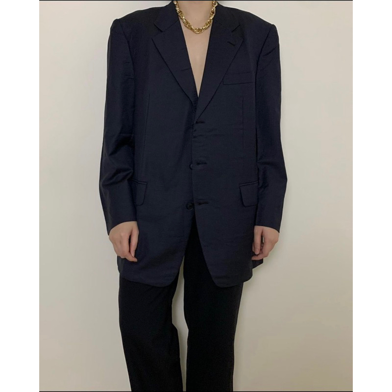 Jual Recycled - Deep Navy Blazer - Outer Jas Warna Biru Navy Gelap ...