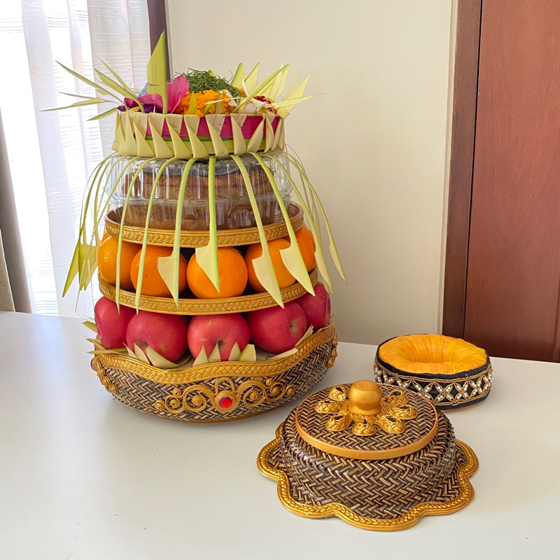 Jual Bokor Antik Tumpuk 3 Gebogan - Decocraft Bali | Shopee Indonesia