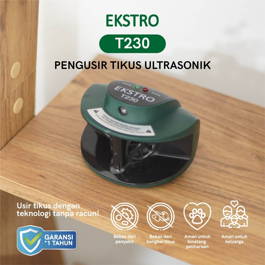 Jual Ekstro T230 Pengusir Tikus Ultrasonic - Tanpa Racun Perangkap Lem | Shopee Indonesia