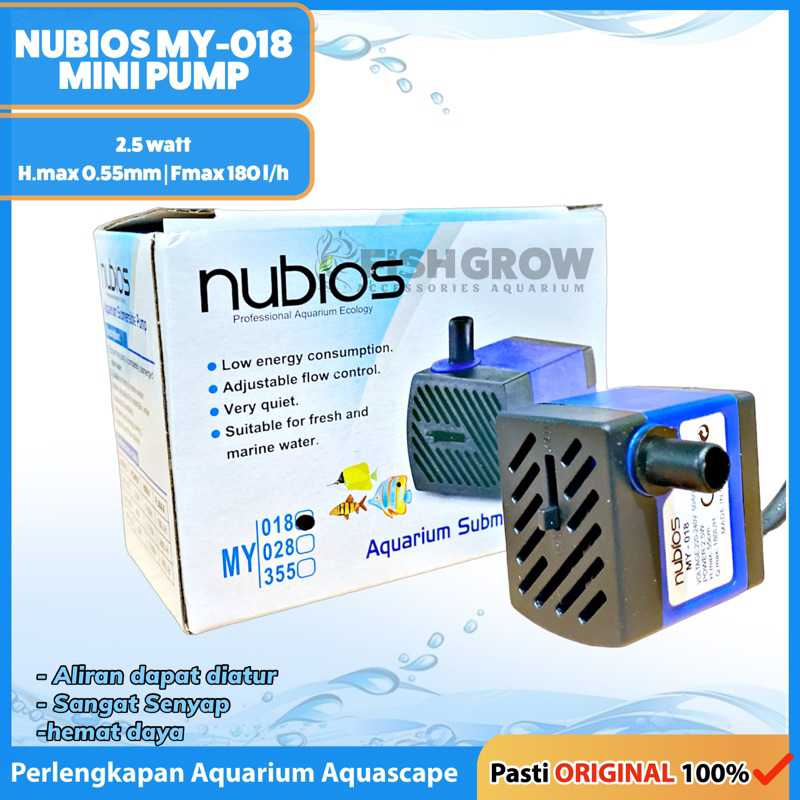 Jual POMPA CELUP MINI POWER HEAD SUBMERSIBLE AQUARIUM NUBIOS MY 018 2.5 ...