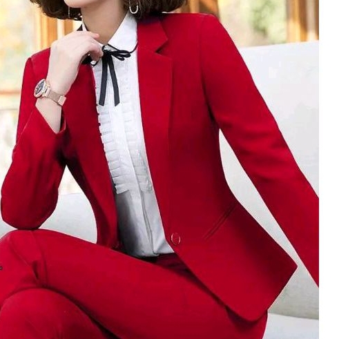 Jual Jas - Blazer cewek merah cabe | Shopee Indonesia