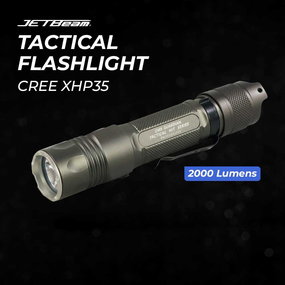 Jual Senter Tactical LED XHP35 2000 Lumens JETBeam 2MS Guardian ...