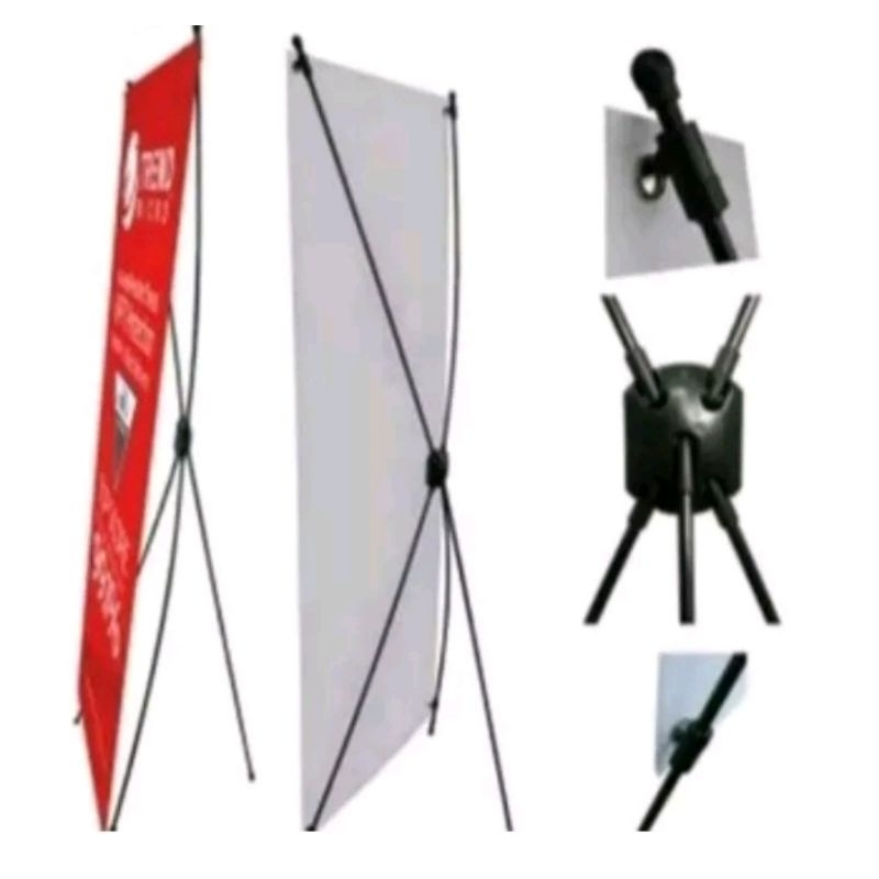 Jual Rangka X Banner Besi & Fiber 60x160 Colok Stand | Shopee Indonesia