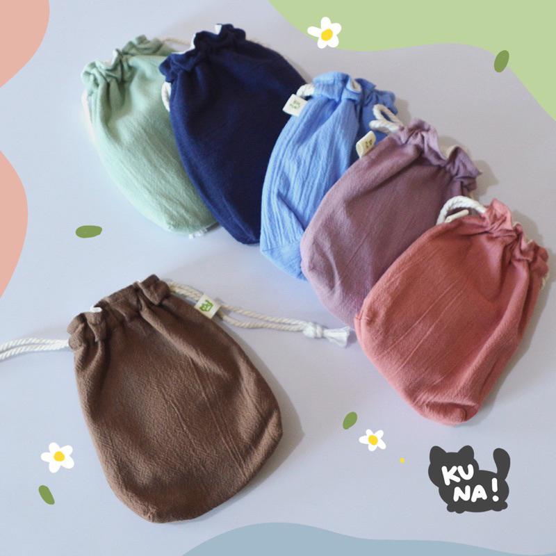 Jual Linen Drawstring Mini Pouch - Pouch Serut Mini | Shopee Indonesia