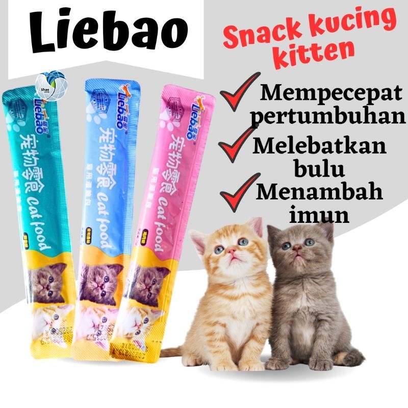 Jual LIEBAO Snack Kucing Kitten Snack Strip hewan Peliharaan Makanan ...