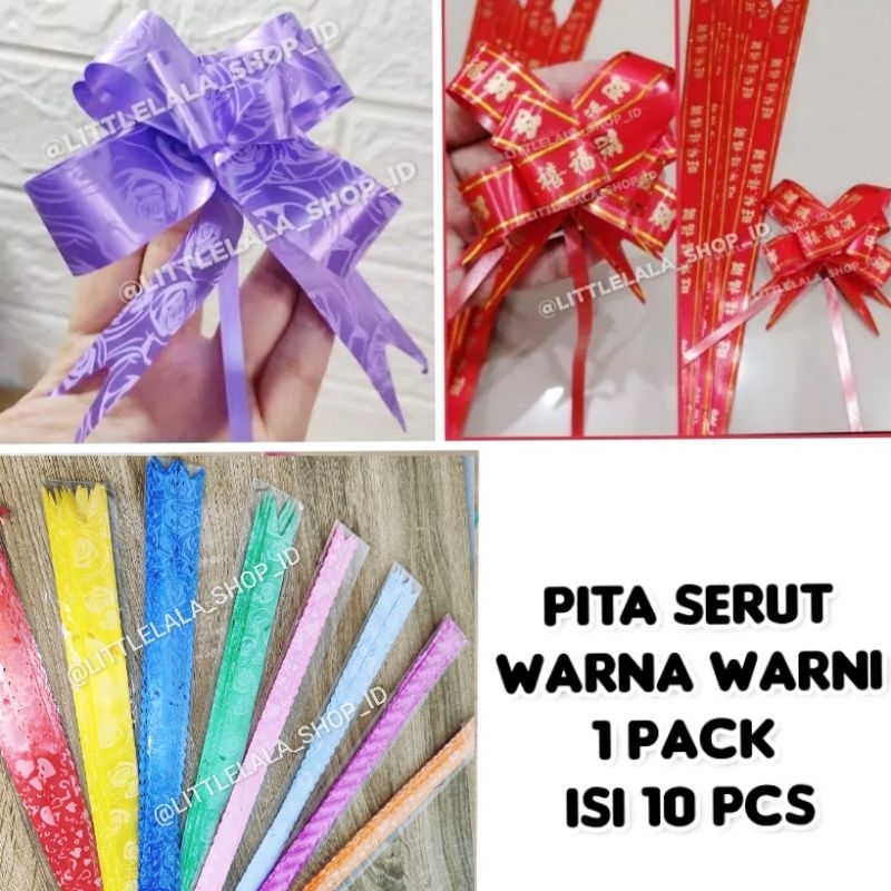 Jual PITA Tarik Jepang/pita serut laser/Lebaran/pita kado/pita kertas imlek P 33cm L 2cm ISI ...