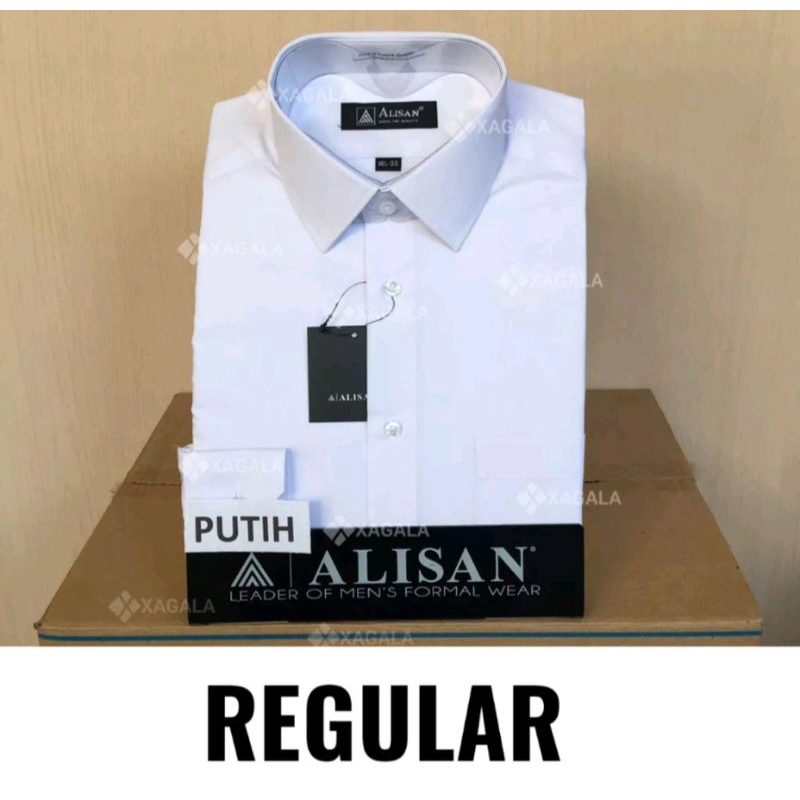 Jual Alisan Kemeja Baju Resmi / Formal / Kantor Panjang Reguler Putih ...