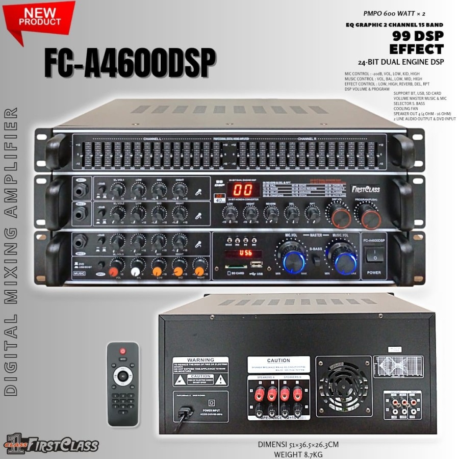 Jual Power Mixer Firstclass FC A4600DSP effects vocal 99 dsp Digital ...